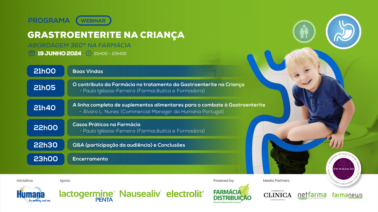 Webinar Humana: Gastroenterite na criança (conheça o programa) | Netfarma