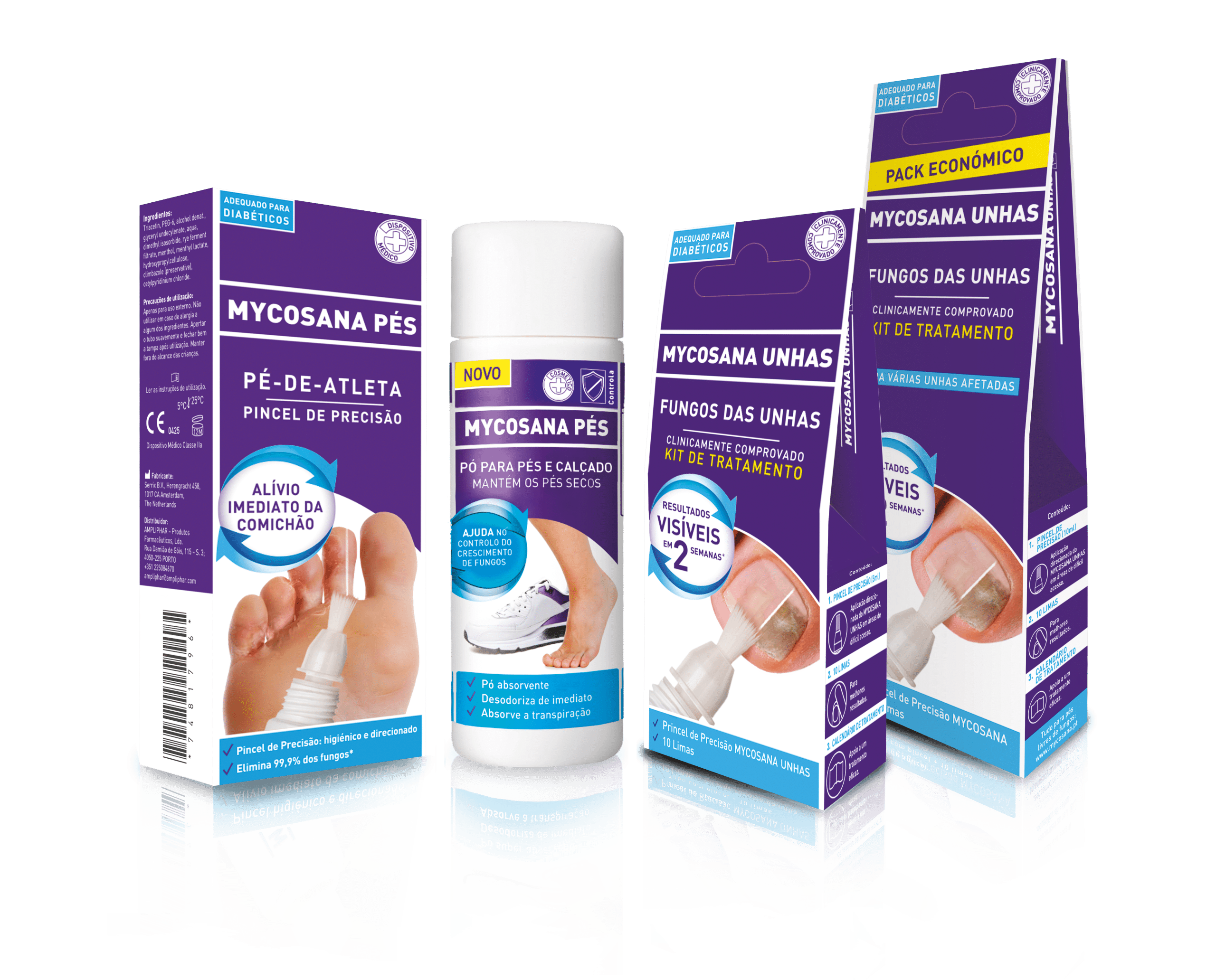 Linha completa contra fungos das unhas e pé-de-atleta | Netfarma